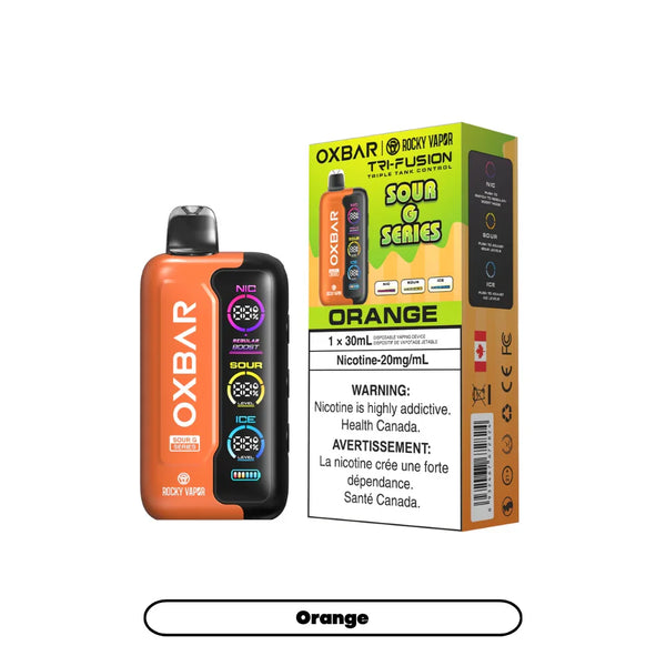 Oxbar Tri Fusion Sour Orange Sour G Disposable Vape, 30mL - Vapor Shoppe