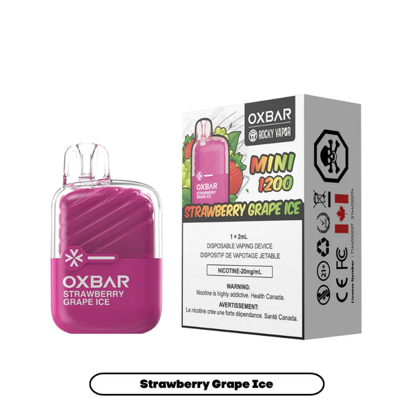 Oxbar Mini 1200 Strawberry Grape Ice Disposable Vape, 2mL - Vapor Shoppe