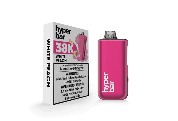 Hyperbar BE38000 White Peach Disposable Vape, 20mL - Vapor Shoppe