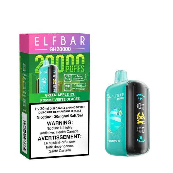 Elfbar GH20K Green Apple Ice Disposable Vape, 20mL - Vapor Shoppe
