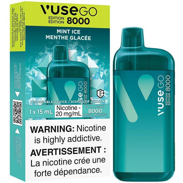 Vuse Go 8000 Mint Ice Disposable Vape, 15mL - Vapor Shoppe