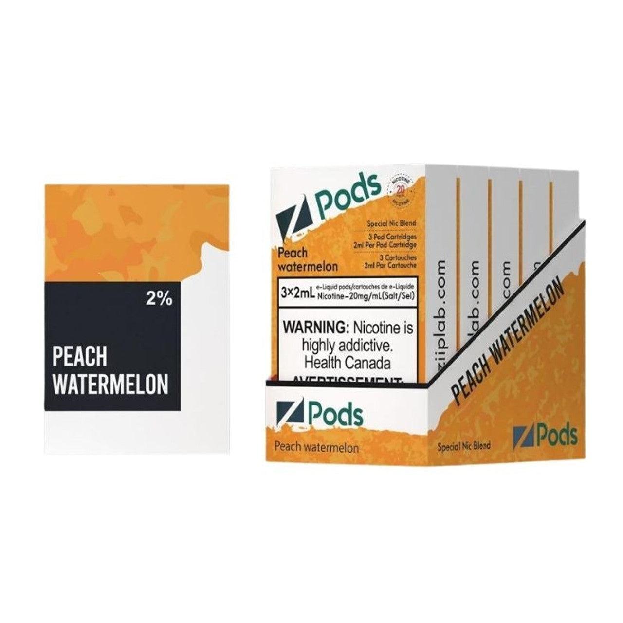 Z Pods Peach Watermelon 20mg Closed Pod - Vapor Shoppe